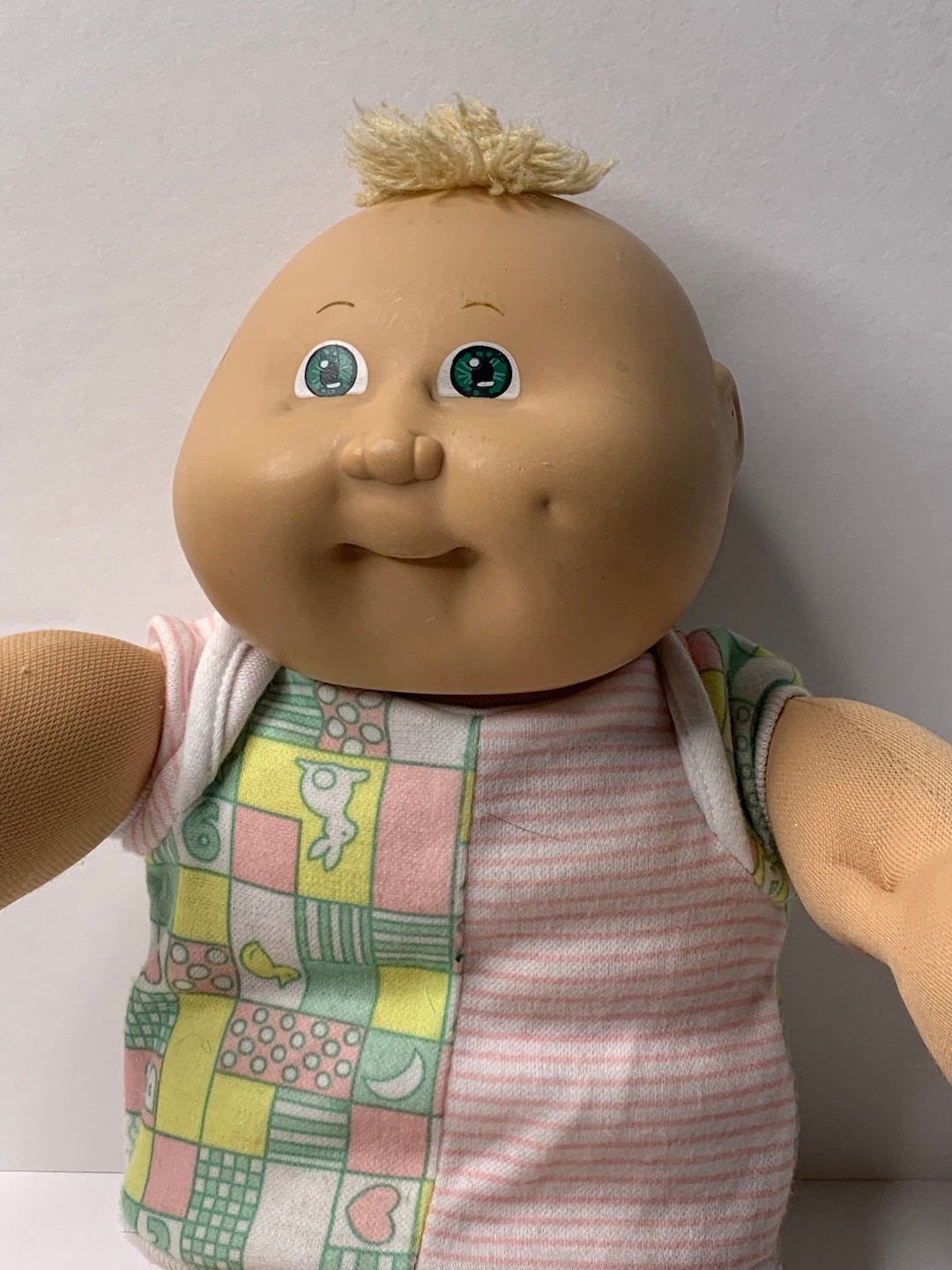 Cabbage Patch Kids Preemie Doll Blond Tuft of Hair Green Eyes 12" Tall ...