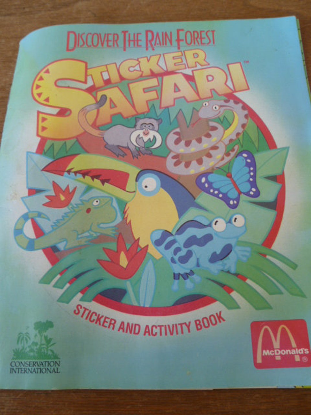 Mcdonalds Rain Forest sticker Safari Sticker and Activity Book 1991 - Etsy
