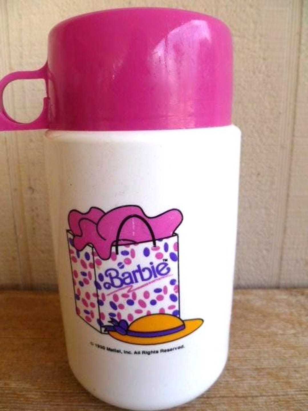 Mattel Barbie Doll Lunch Box Thermos 6.5" Tall 1990 - Etsy