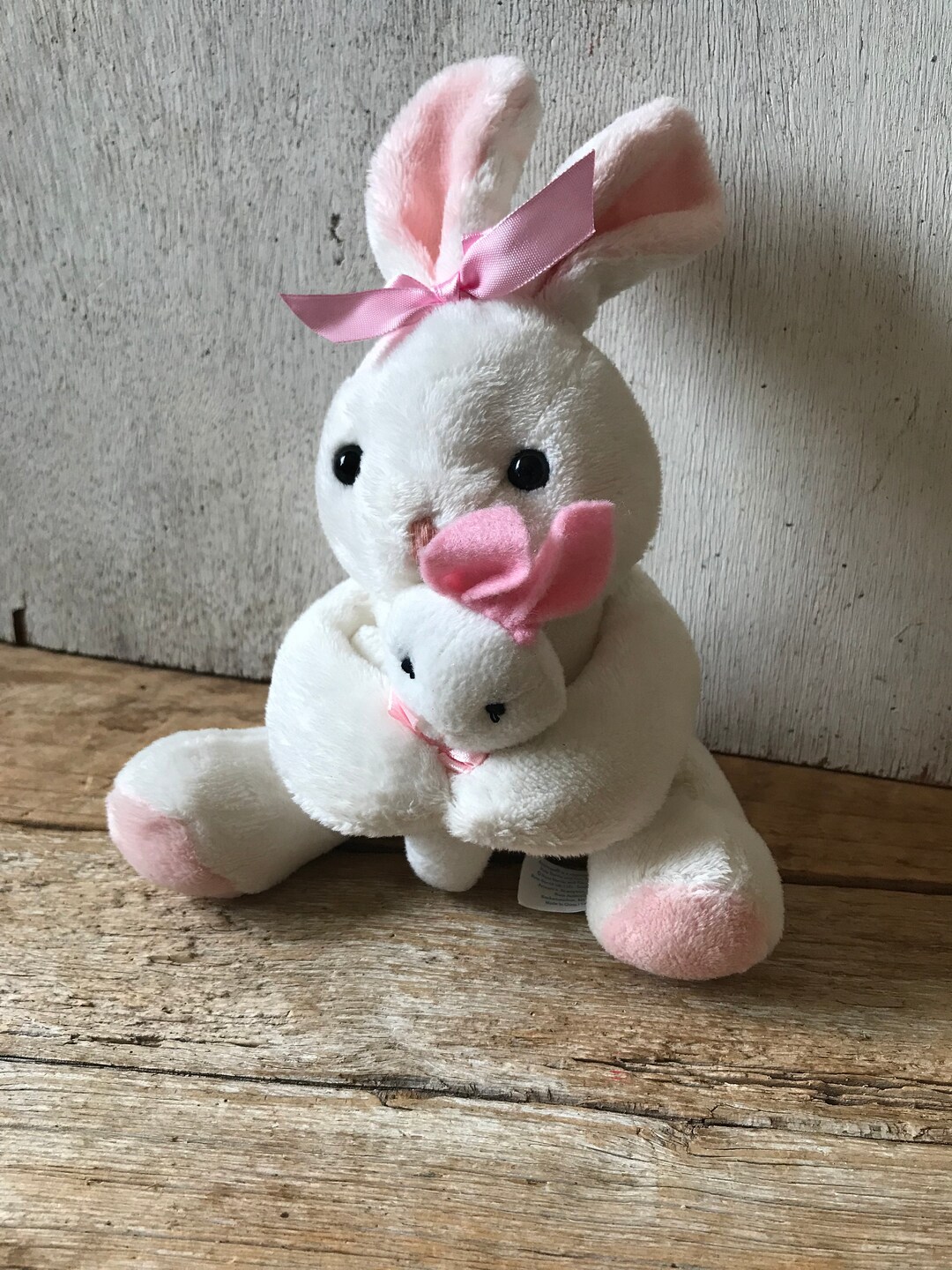 Applause Plush Bunny Rabbit With Baby Bunny 7 Tall SKU - Etsy
