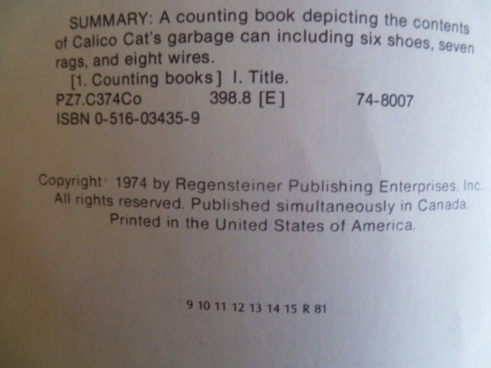 Count on Calico Cat Vintage Hardback Book Donald Charles | Etsy