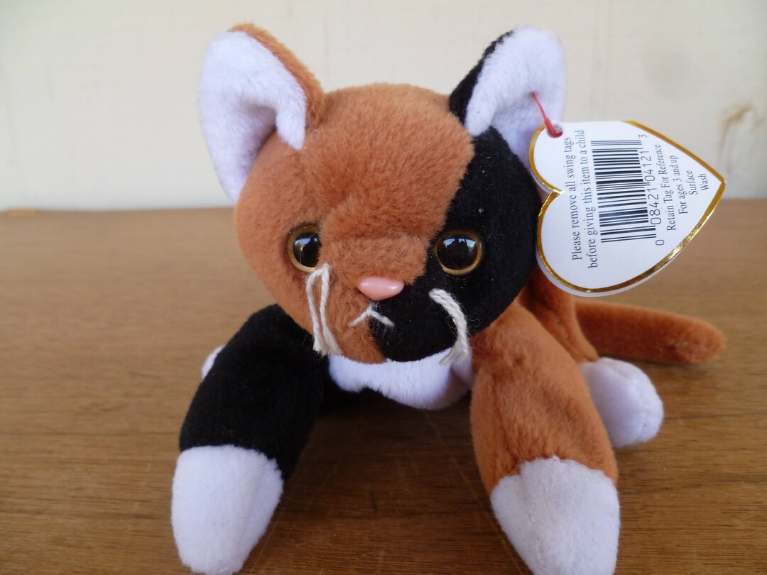 Ty Beanie Baby Plush Calico Cat Kitten chip W/ - Etsy