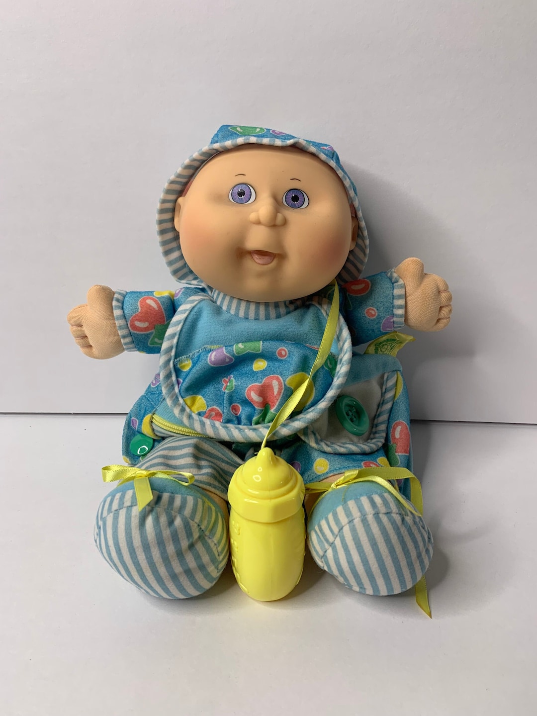 Cabbage Patch Love 'N Care Doll W/ Bottle Violet Eyes 12" Tall 1992 ...