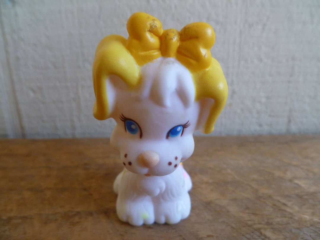 Tyco Quints Puppy Dog Yellow Ears and Bow 2.5" Tall 1991 - Etsy