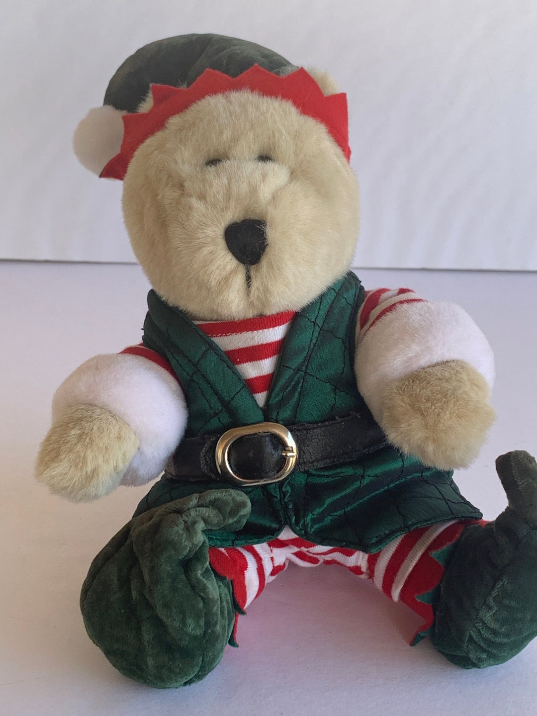 Starbucks Plush Teddy Bear With Elf Costume 12" Tall 2001 Stuffed ...
