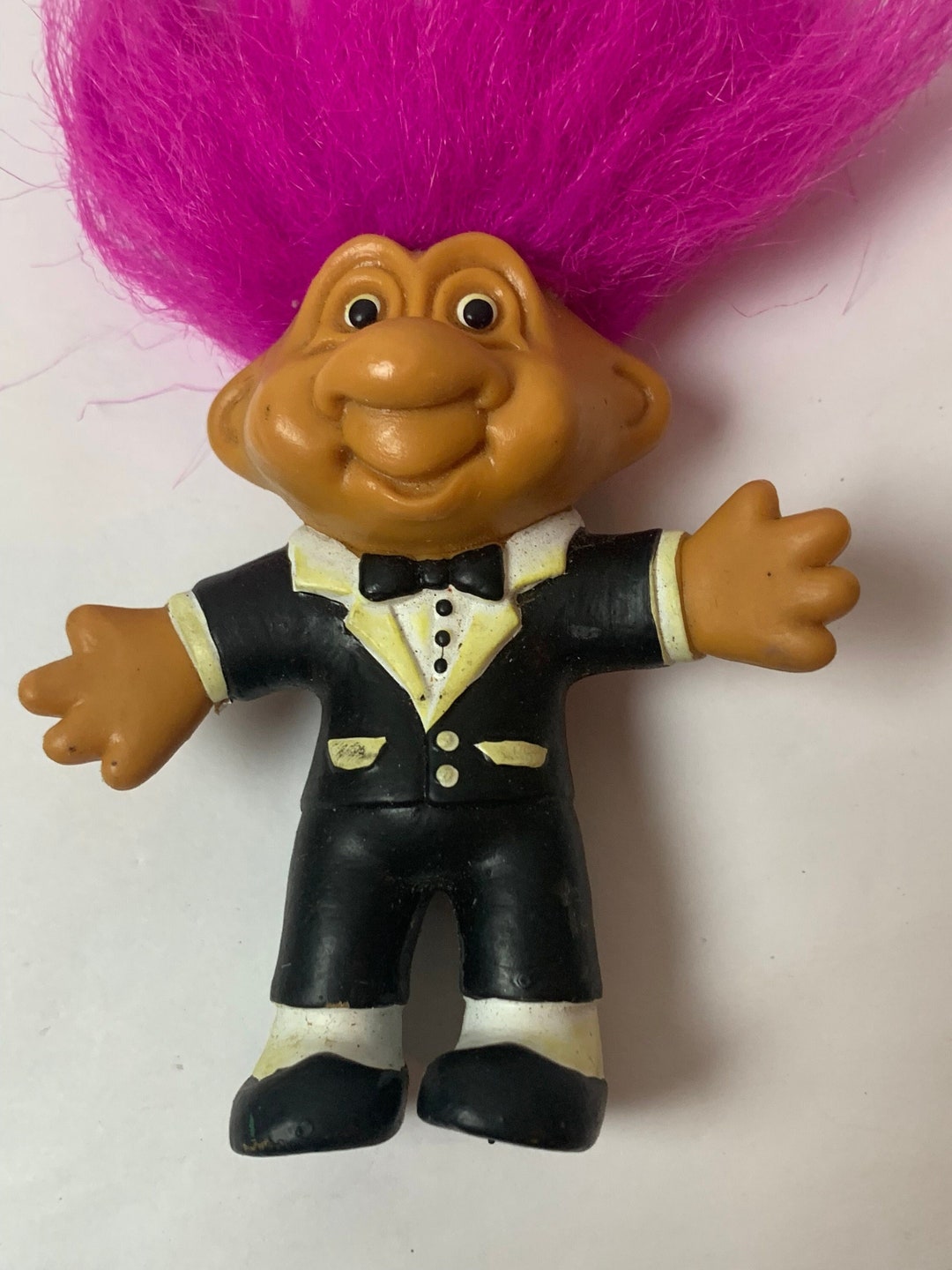 Norfin Troll Doll in Tuxedo Pink Hair Just Toys Inc. 7" Tall W/ Hair - Etsy
