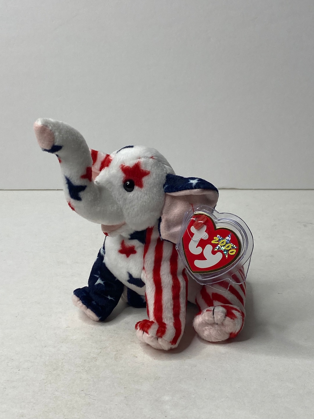 Ty Righty 2000 the Elephant Beanie Babies Plush Patriotic Elephant W ...