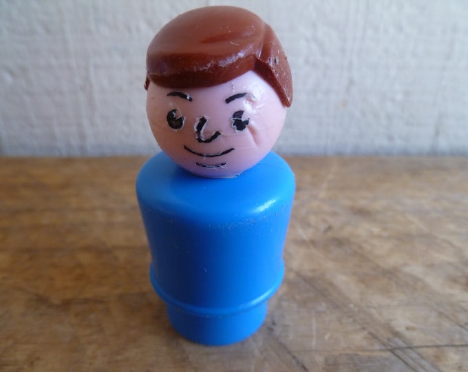 Fisher Price Dad Father Figure Blue Brown Hair 2" Tall - Etsy