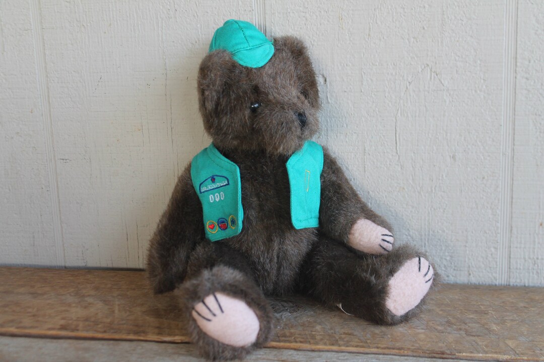 Mary Meyer Jointed Girl Scout Plush Stuffed Bear 13" Tall 1996 Stuffed ...