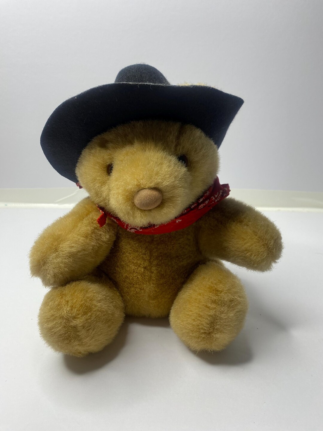 Plush Creations Plush Cowboy Teddy Bear 8.5" Tall Sitting 1996 - Etsy
