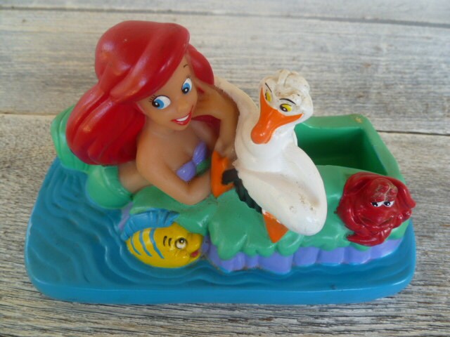 Disney Little Mermaid Ariel Soap Dish Ariel Flounder Scuttle - Etsy