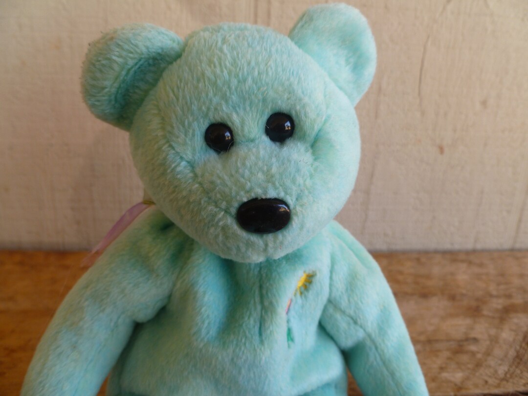 Ty Ariel the Bear Beanie Baby Plush Bear W/ Flowers 9" Tall 2000 ...