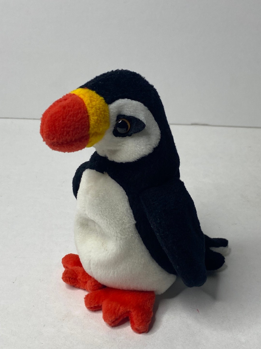 Ty Puffer the Bird Teenie Beanie Baby Plush Puffin 6" Tall 1997 Stuffed ...