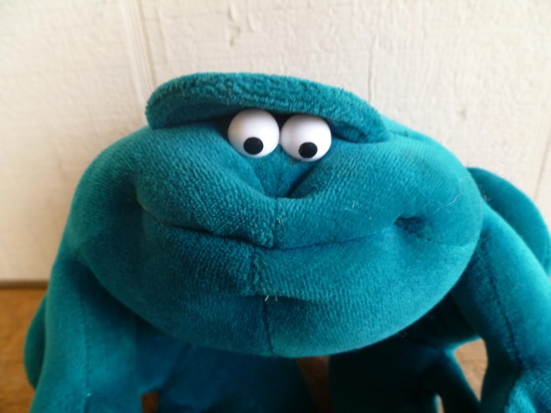 Applause Plush Frog "felix Frog" Aqua Color Vintage Plush Toy 22" Wide ...