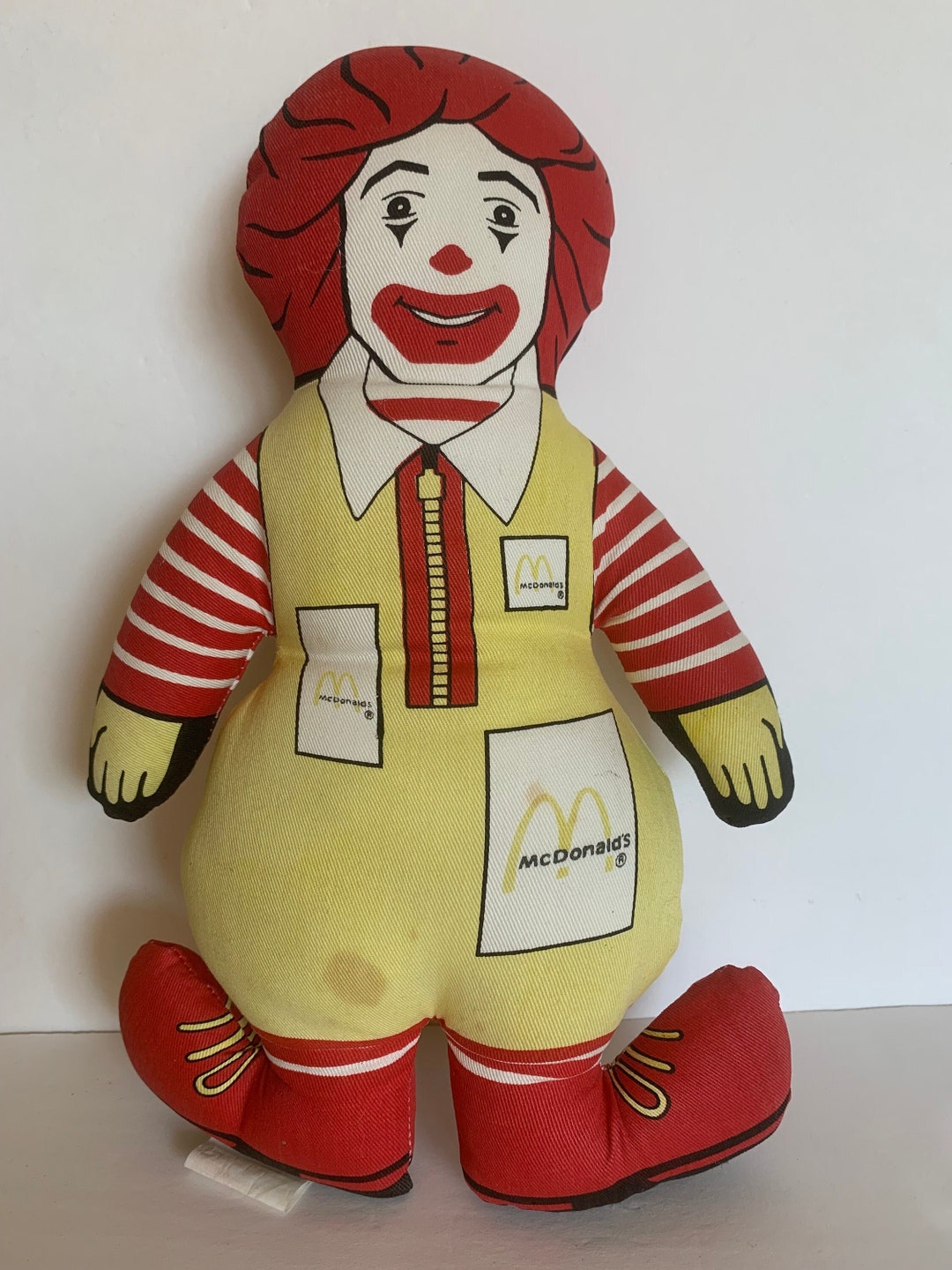 Ronald Mcdonald Cloth Doll 12" Tall 1980's Stuffed Toy Doll Spots - Etsy