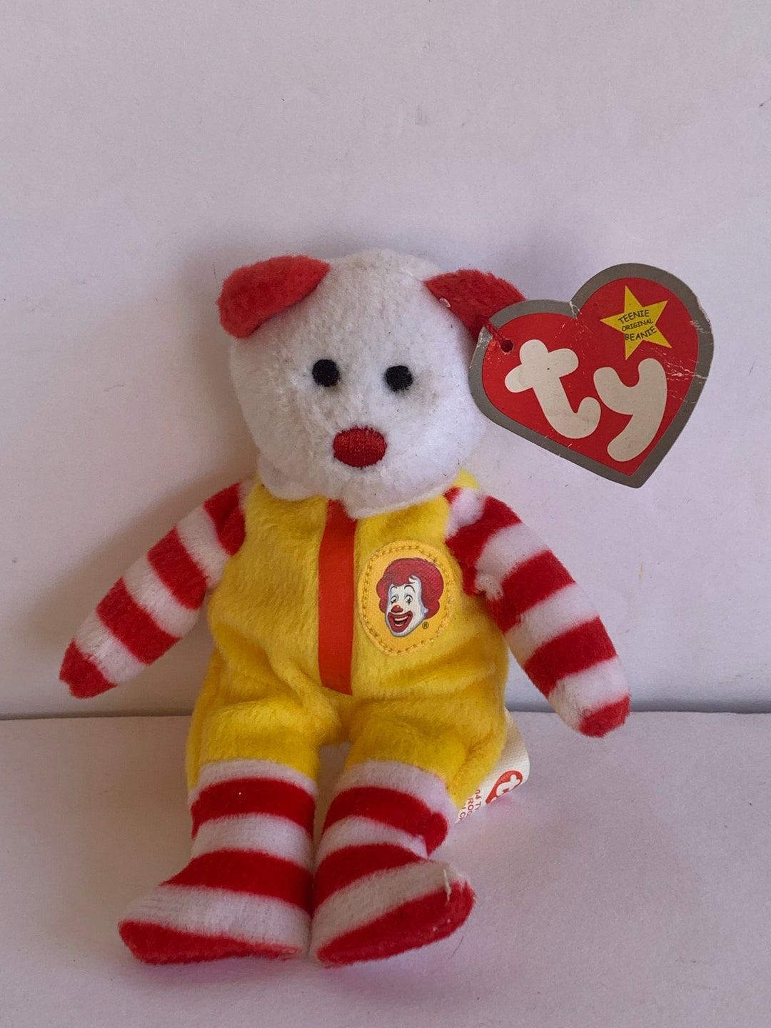 Ty Ronald Mcdonald the Bear Teenie Beanie Babies With Tag - Etsy