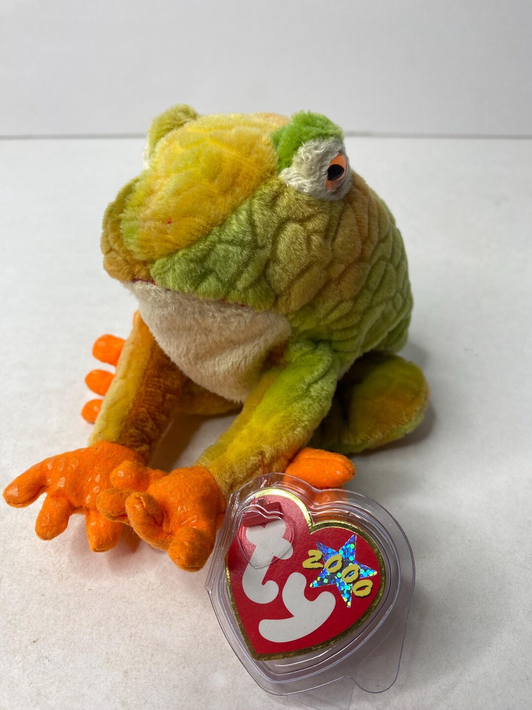 Ty Prince the Frog Beanie Baby Plush Frog Tie-dye W/ Tags 8" Long Y2K ...