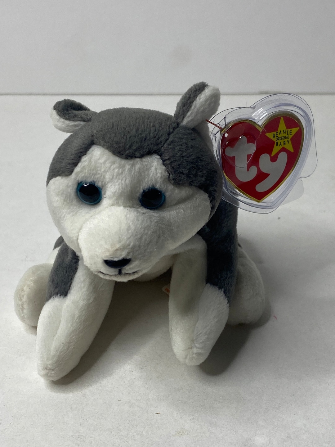 Ty Nanook the Husky Beanie Baby Plush Husky Dog W/ Tags 7" Long 1996 ...