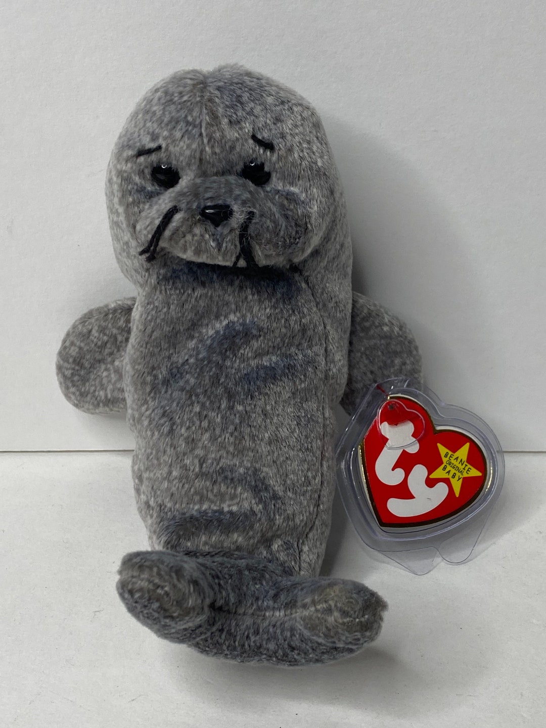 Ty Slippery the Seal Beanie Babies Plush Seal W/ Tags 7" Long 1998 ...