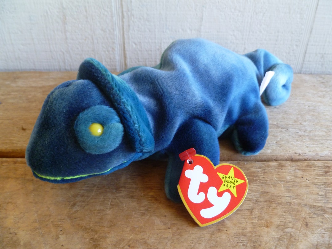 Ty Rainbow the Chameleon Beanie Babies Plush Chameleon W/ Tags Wrong ...