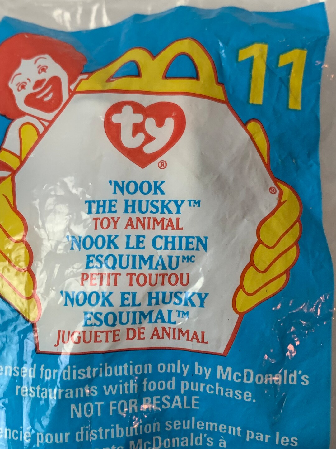 Ty Nook the Husky Teenie Beanie Babies Plush Dog NIP Mcdonalds Happy ...