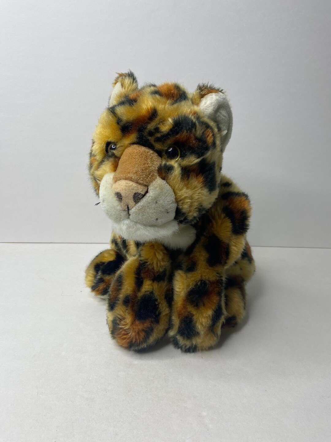 Leopard Plush Floppy Cuddly Bean Bag Body 18" Long Vintage Stuffed ...