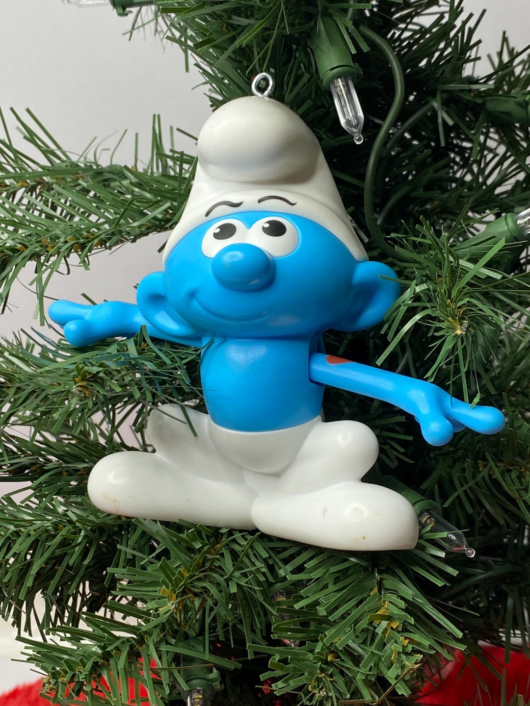 Hefty Smurf Christmas Ornament Figurine Cake Topper 5" Tall - Etsy