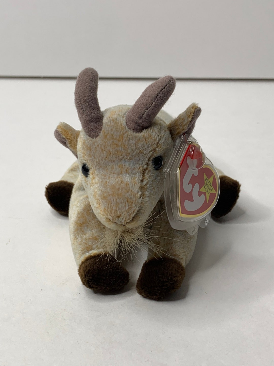 Ty Goatee the Goat Beanie Babies Plush Ram Mountain Goat W/ Tags 8 ...