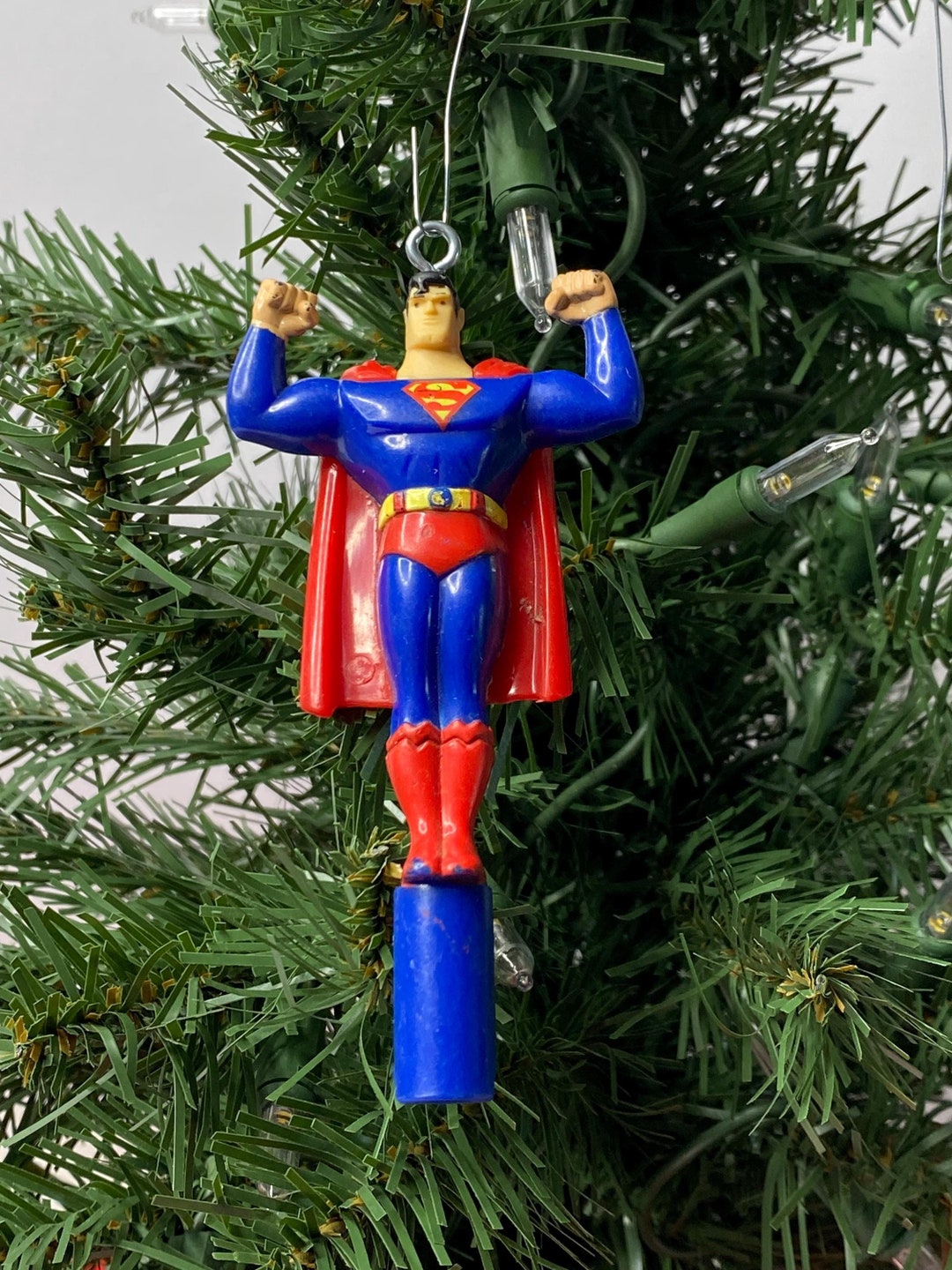 Superman Christmas Ornament Cake Topper 4" Tall - Etsy