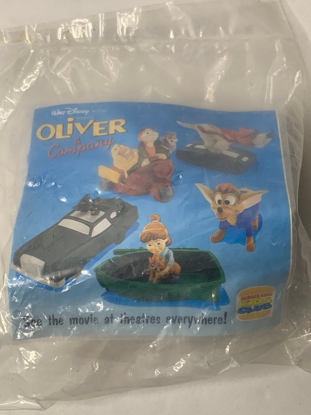 Oliver and Company Dodger Burger King Kids Meal Cake Topper 2.5" Tall ...