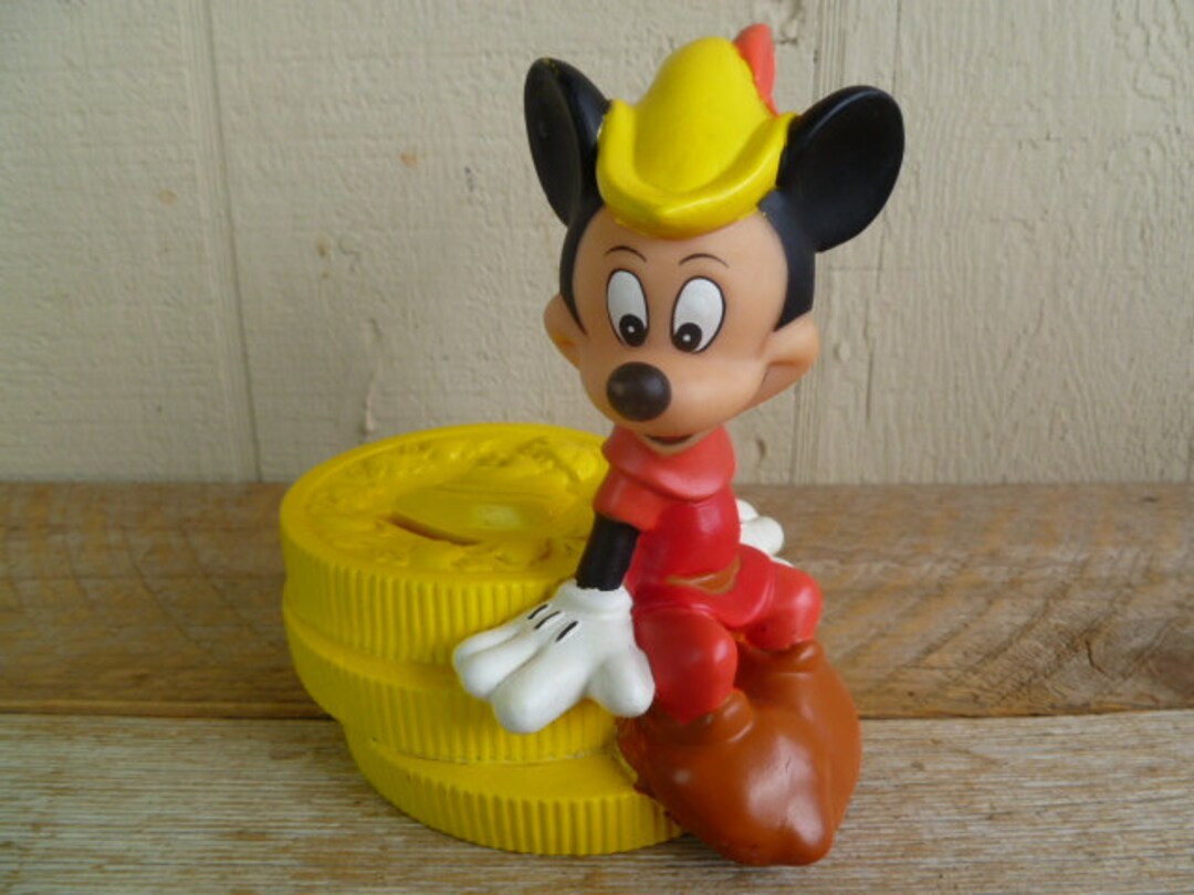Disney Collectible Vinyl Mickey Mouse Coin Bank 6 Tall - Etsy
