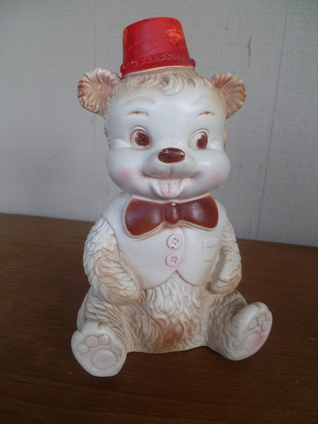 Edward Mobley Rubber Teddy Bear Squeaky Toy Cake Topper 8 Tall - Etsy