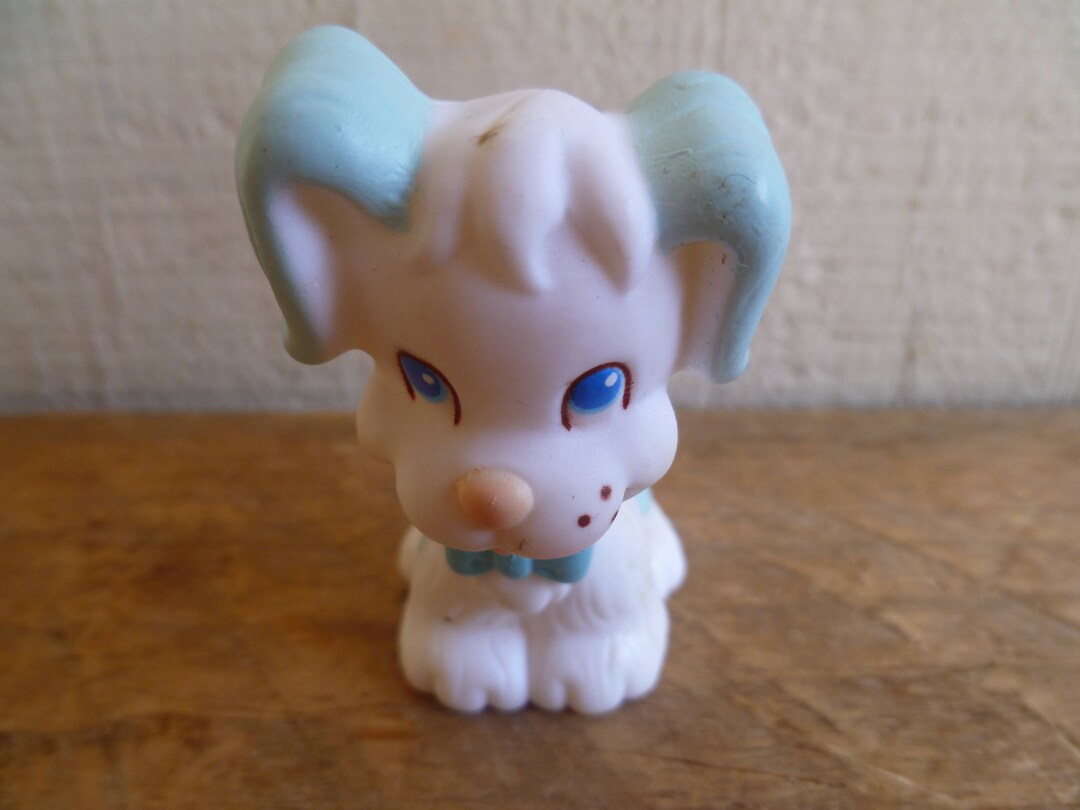 Tyco Quints Miniature Puppy Dog Blue Ears and Bow 2.5" Tall 1991 - Etsy