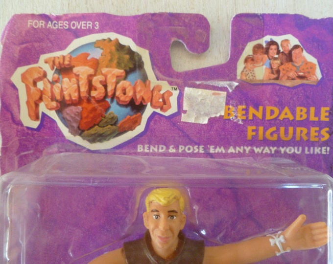 1993 Mattel the Flintstones Crash Test Barney Action Figure New in Box ...
