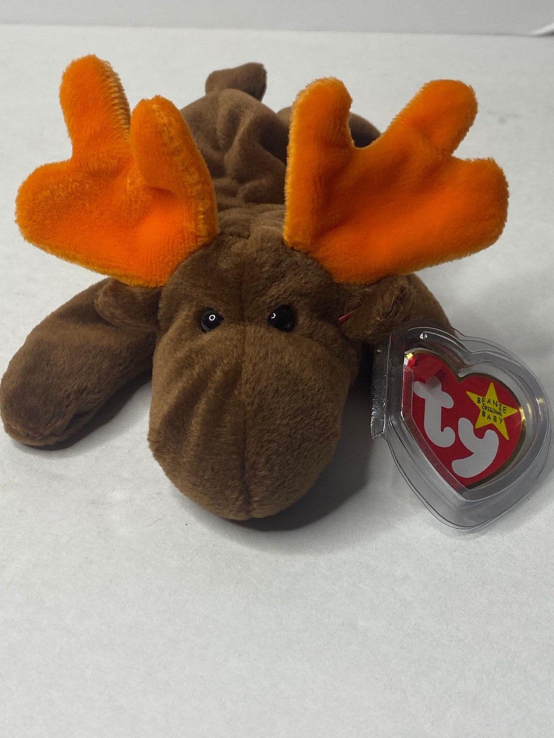 Ty Chocolate the Moose Beanie Baby Plush Moose W/ Tags 9" Long 1993 ...