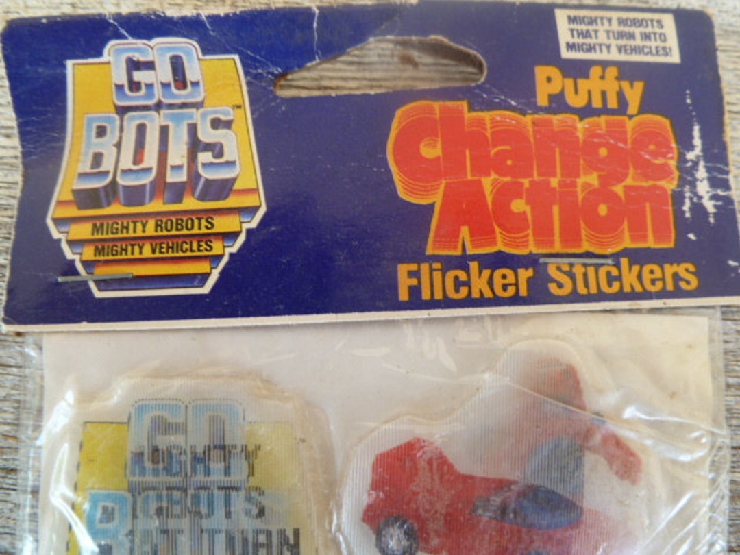 Go Bots Puffy Change Action Flicker Stickers Tonka 1984 - Etsy