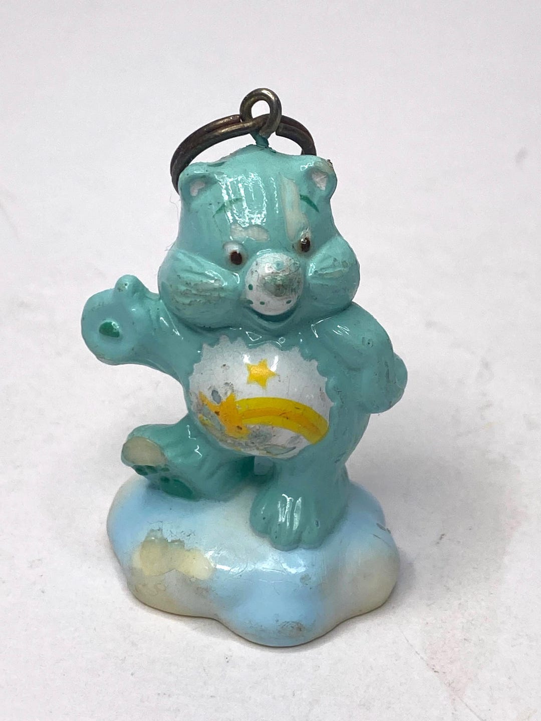 Care Bears Wish Bear on Cloud Key Chain PVC 2" Tall 1985 Damaged Toe - Etsy