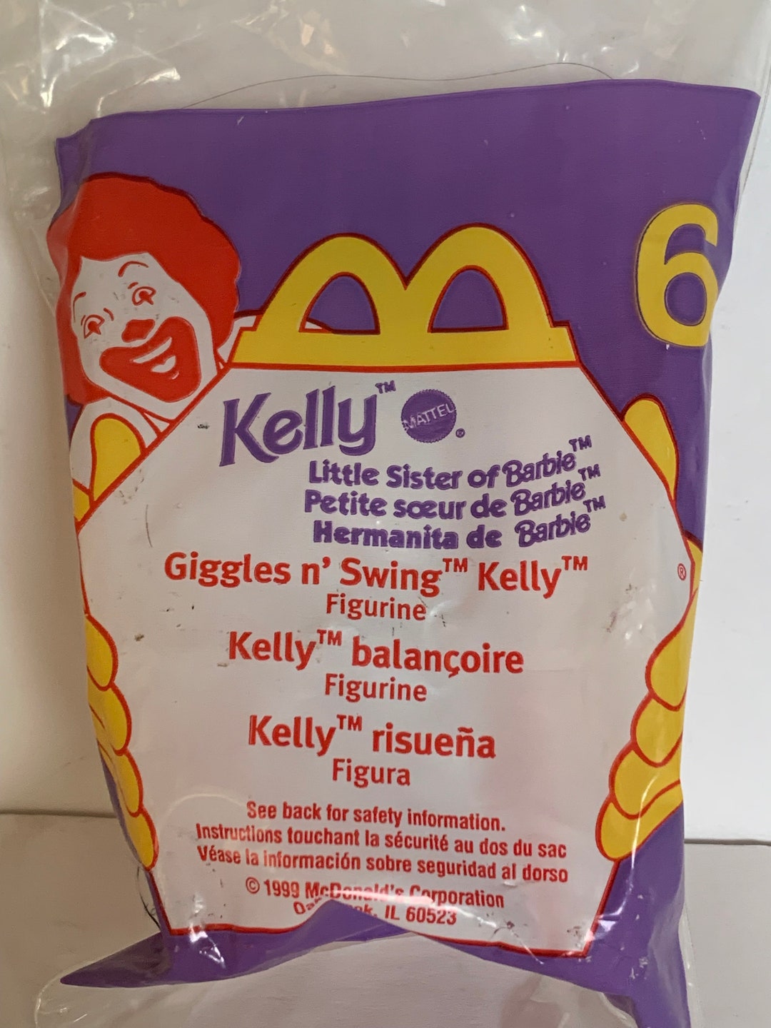 Barbie "kelly" Doll Giggles N Swing Mattel Mcdonalds 1999 New in ...