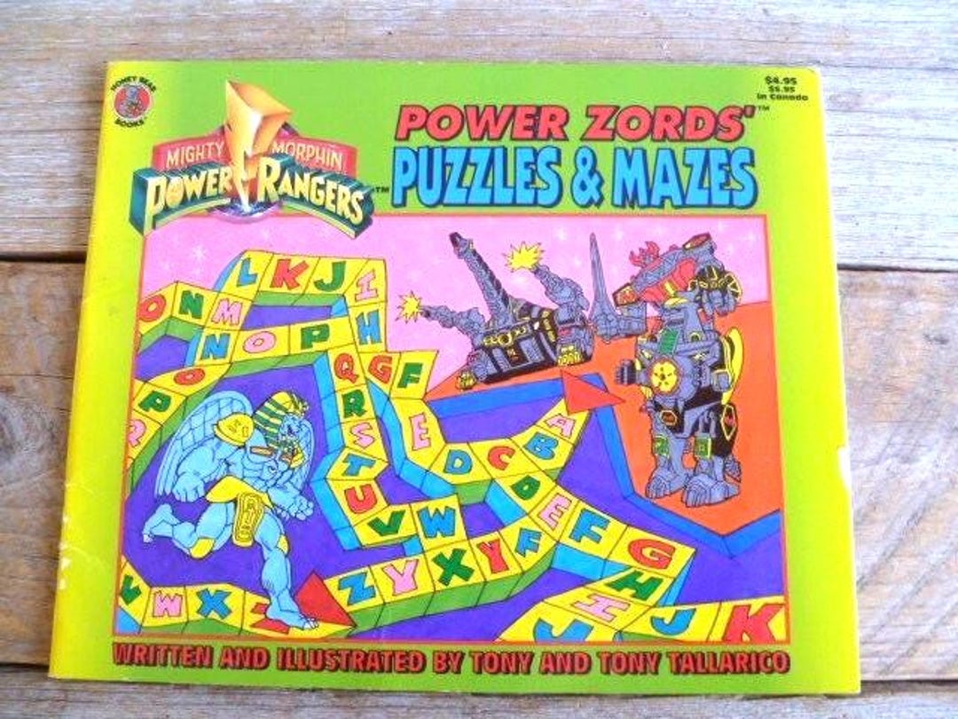 Mighty Morphin Power Rangers Puzzles and Mazes Vintage EUC - Etsy