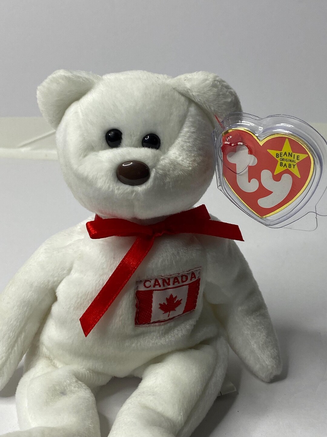 Rare Ty Maple the Bear Beanies Baby Plush Bear W/ Tags 8" Tall 1996 ...