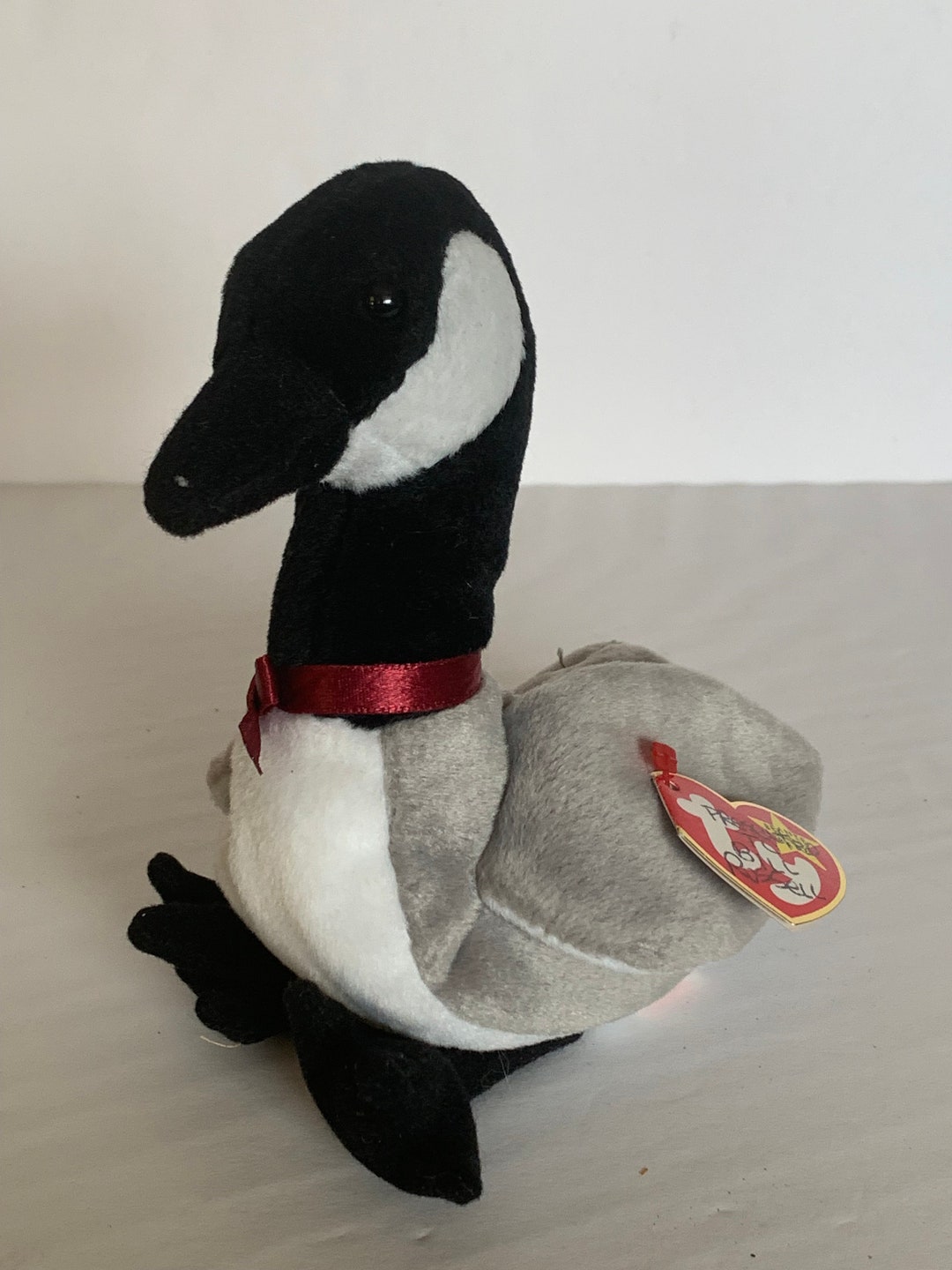 Ty Loosy the Canadian Goose Beanie Baby Plush Goose W/ Tags Writing 9 ...