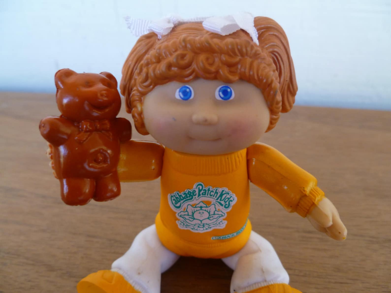 Cabbage Patch Kids Miniature Figurine Doll Holding a Bear Cake Topper 3 ...