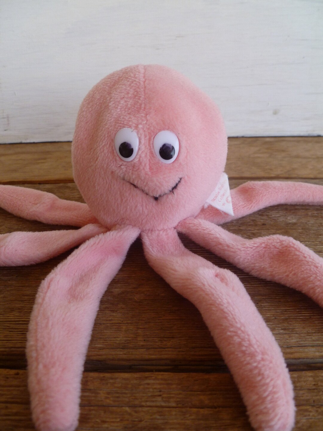 Ty Inky the Octopus Beanie Baby Plush Pink Octopus 7" Long 1993 Stuffed ...