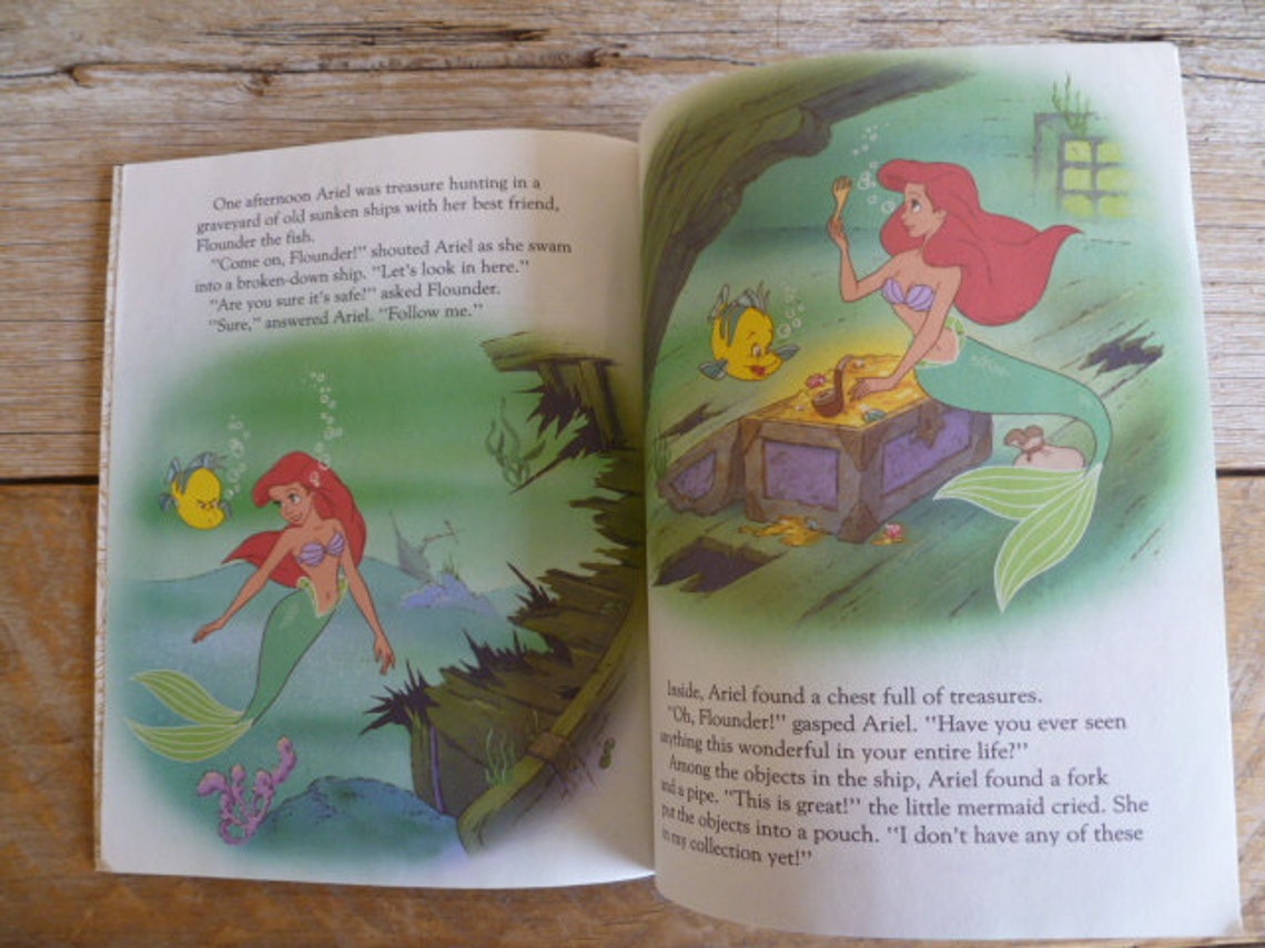 The Little Mermaid " Ariel's Underwater Adventrue" Little Golden Book ...