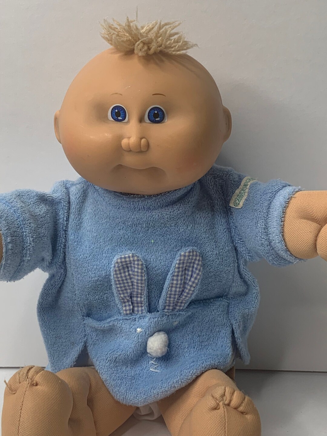 Cabbage Patch Kids Preemie Doll Blond Tuft of Hair Blue Eyes Hasbro 14 ...
