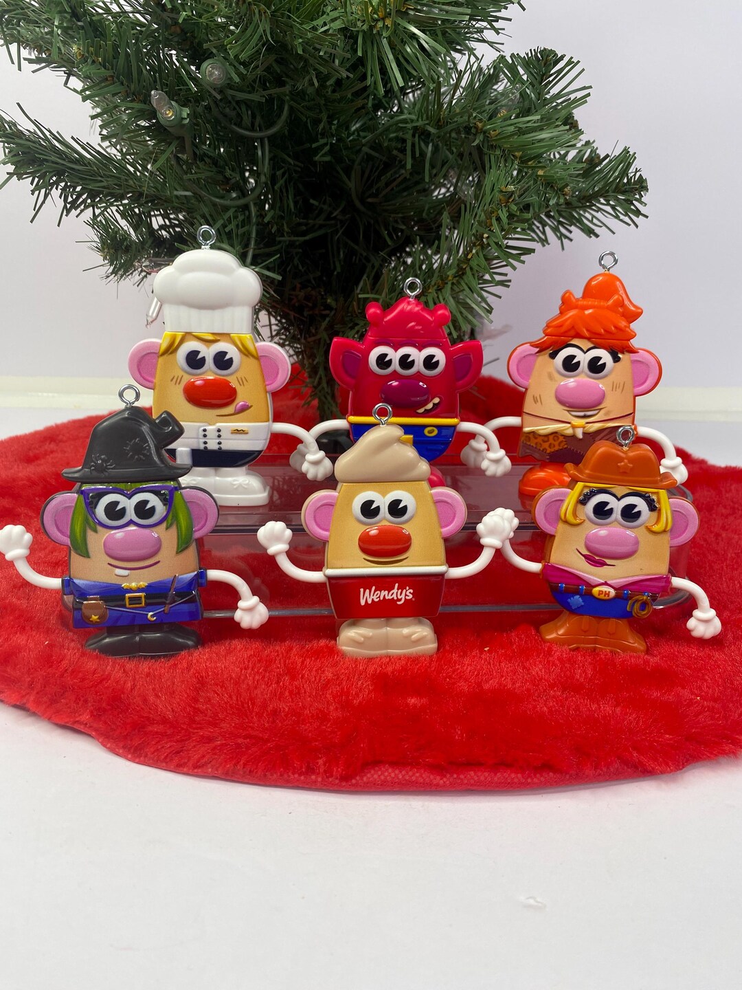Wendy's Mr. Potato Head Christmas Ornaments 3" Tall Set of 6 - Etsy