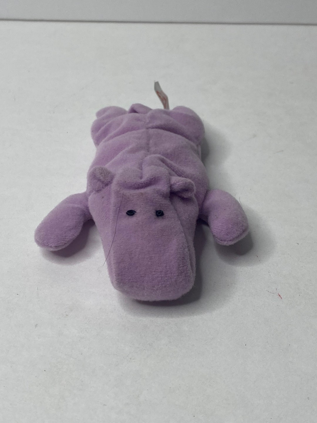 Ty Happy the Hippopotamus Teenie Beanie Babies Plush Hippo 6" Long 1998 ...