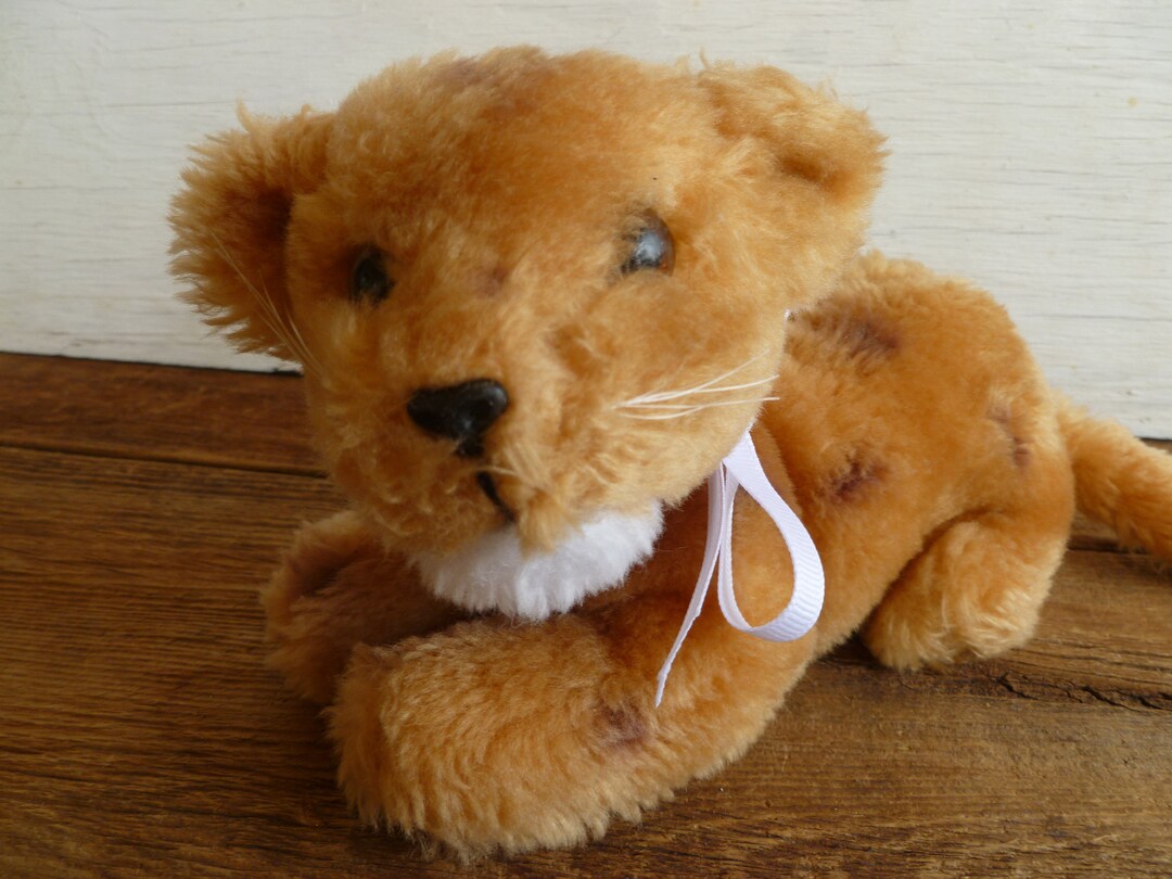 Dakin Plush Tiger Ground Nutshells 11" Long W/ Tail 1977 Stuffed Animal ...