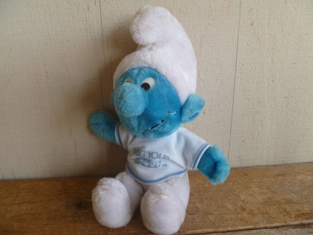 Vintage Plush Smurf Hug Your Smurf 1979 Peyco - Etsy