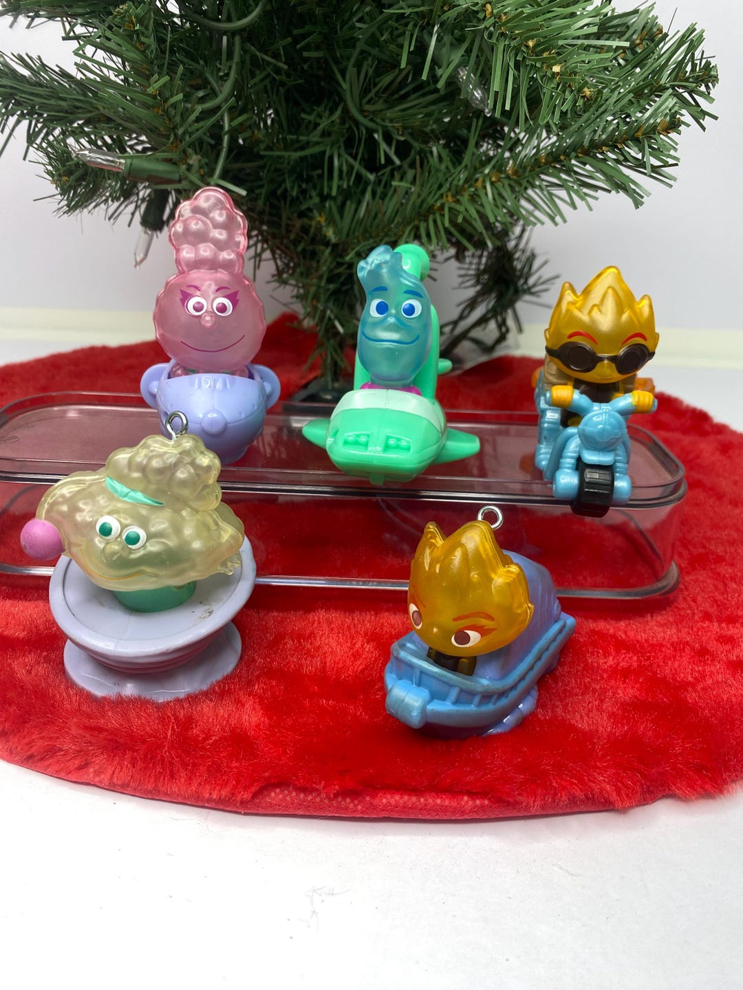 Disney Element Christmas Ornaments Cake Topper Set of 5 Mcdonald's ...